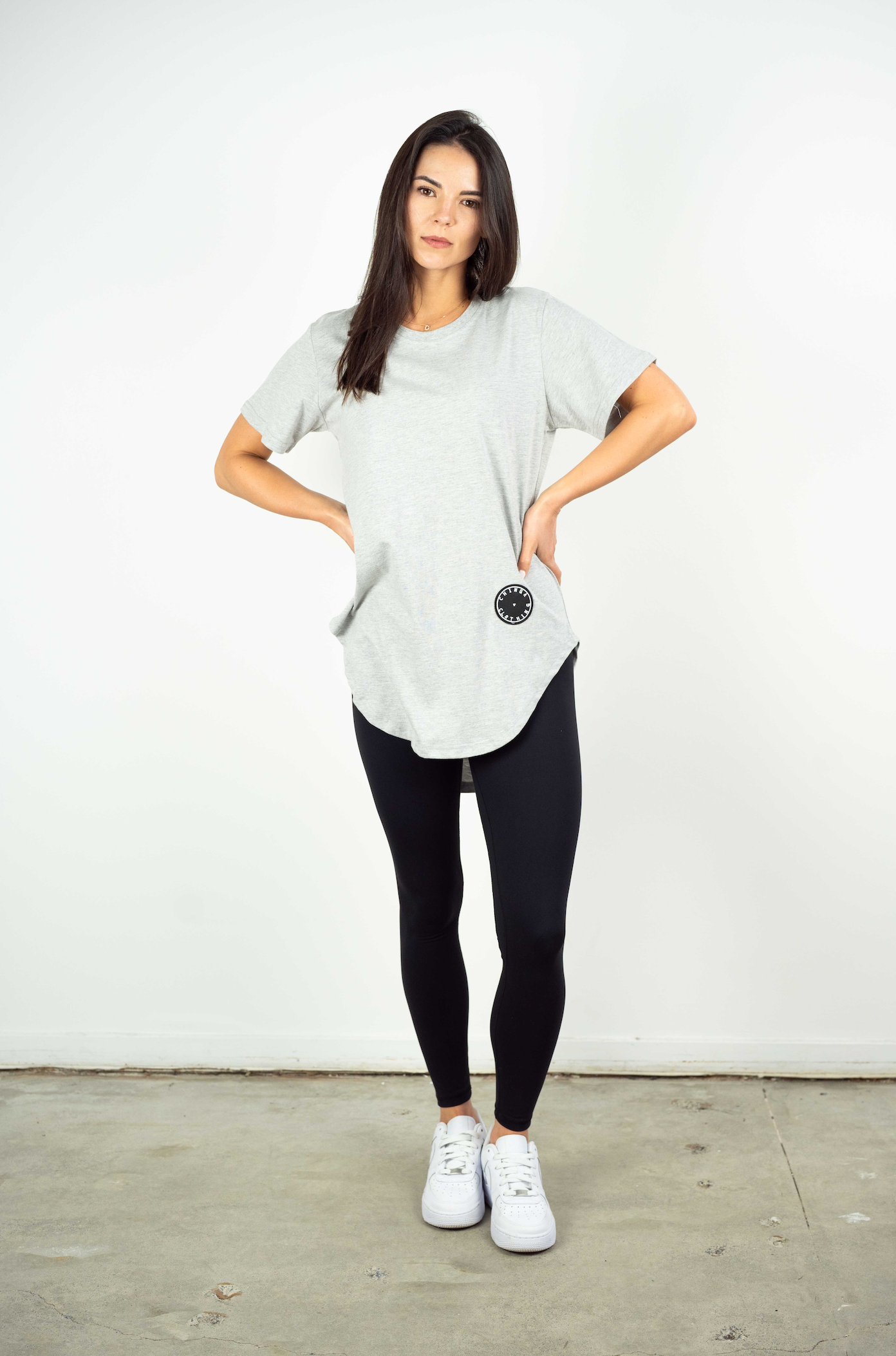 BASIC TEE GREY MARLE – Chinga Clothing