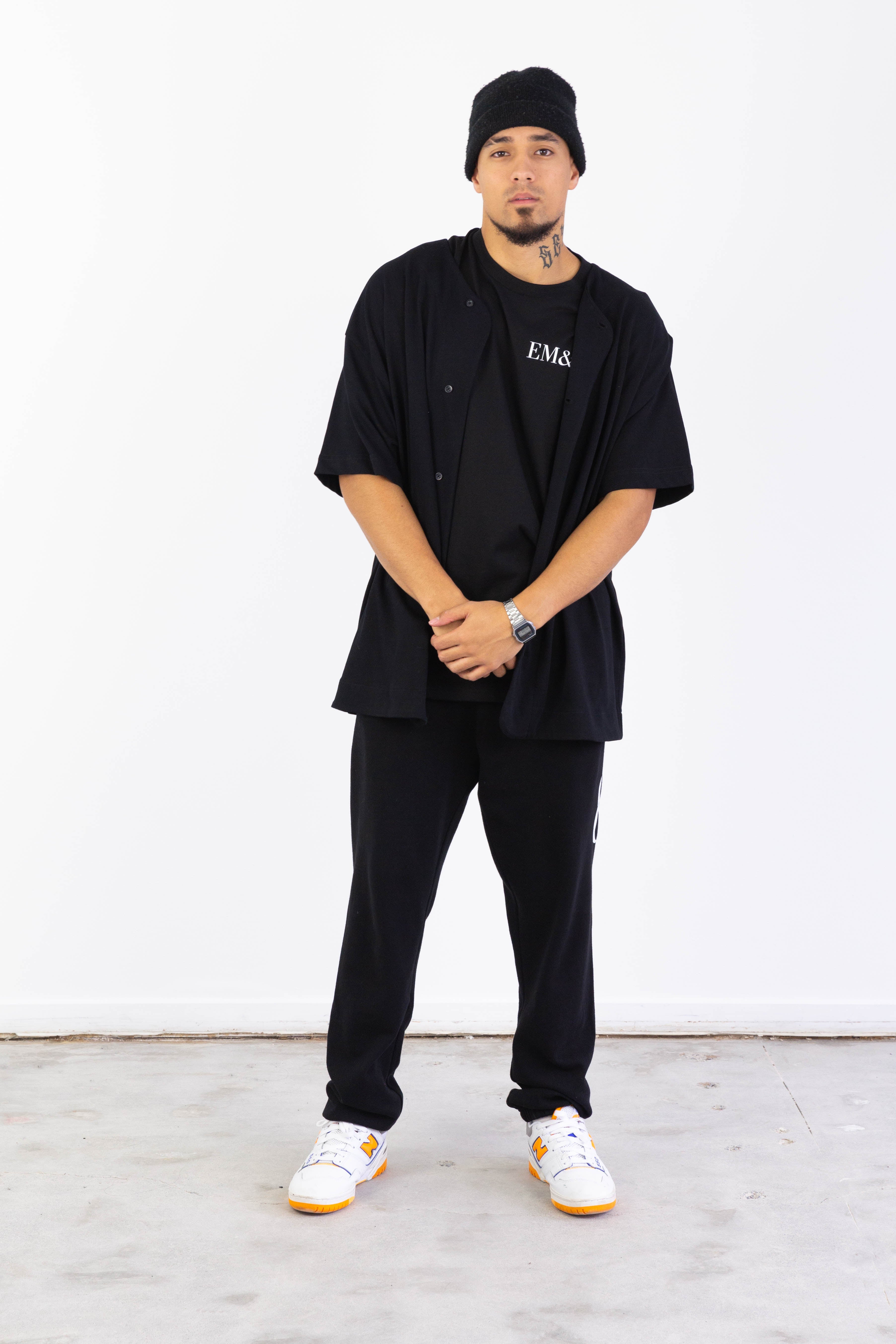 SLOAN BASEBALL JERSEY BLACK – Chinga Clothing